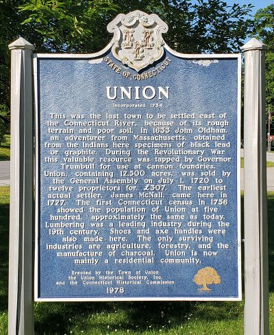About – Town of Union, Connecticut | Established 1734